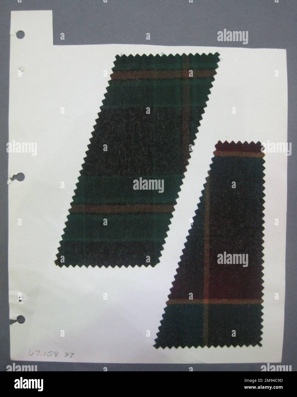 Fabric Swatch Fab-Tex Inc.. , 1963-1966. Wool, sheet: 8 1/4 x 10 1/2 in ...