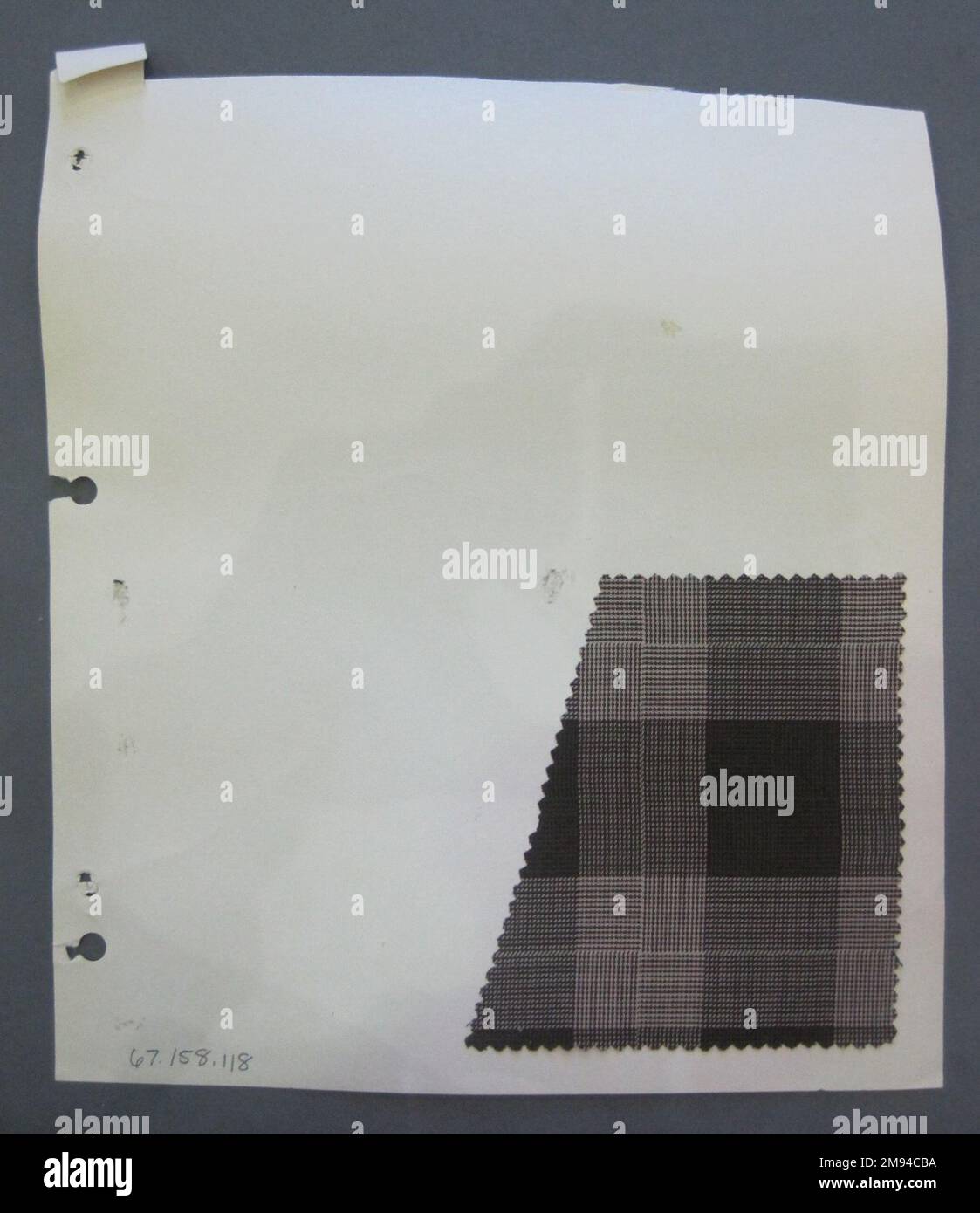 Fabric Swatch Fab-Tex Inc.. , 1963-1966. Synthetic (possibly cotton ...