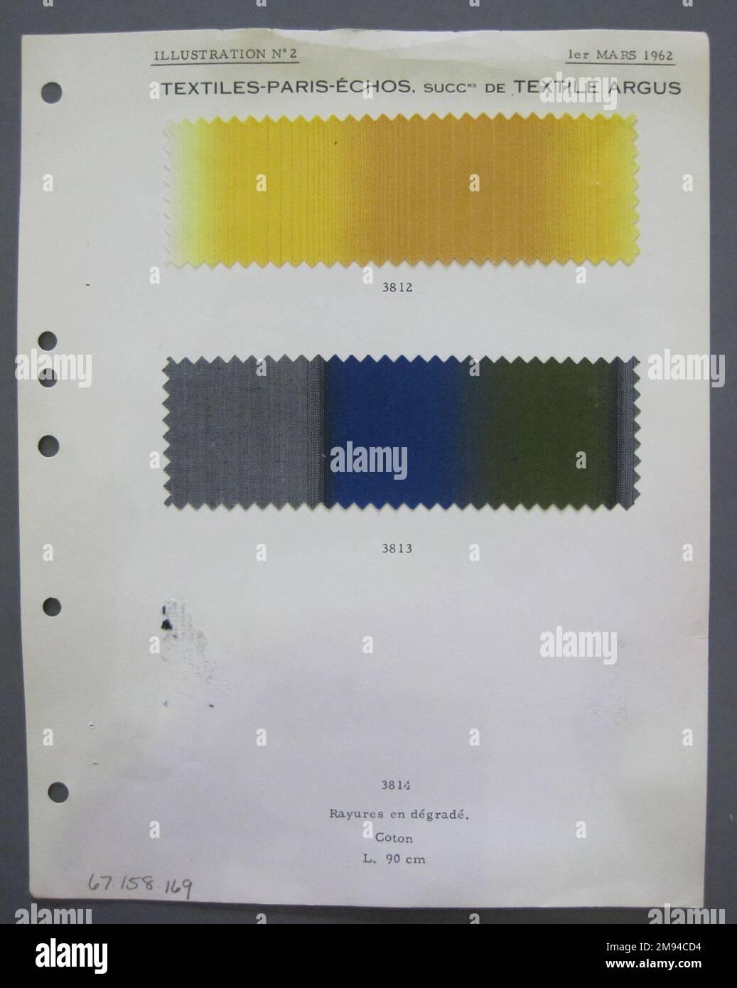 Fabric Swatch Fab-Tex Inc.. , 1962. Cotton, sheet: 8 1/4 x 10 1/2 in ...