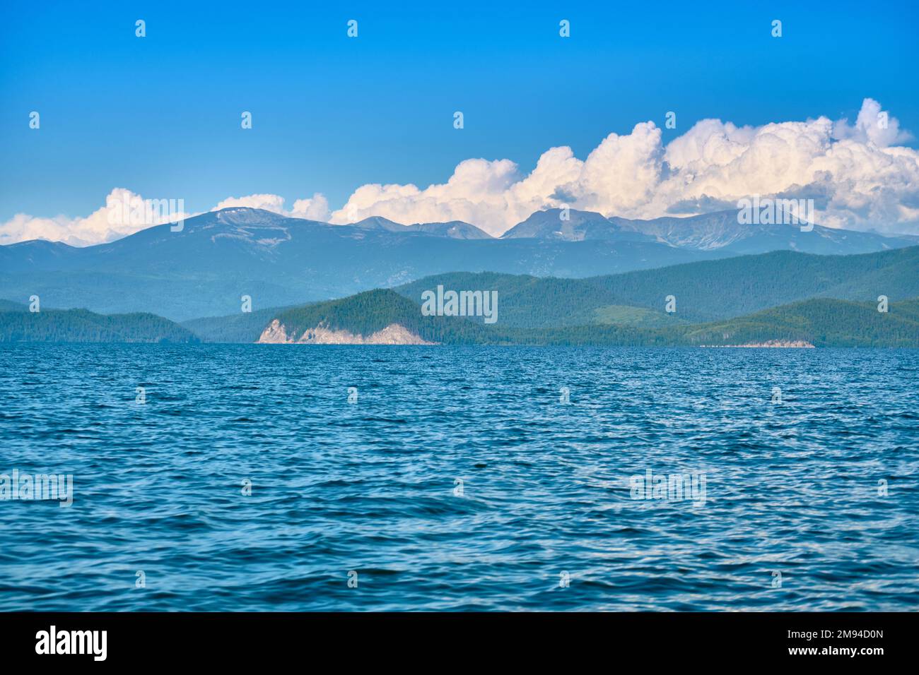 Chivyrkuysky Bay of Lake Baikal in the Buryat Republic in the daytime ...