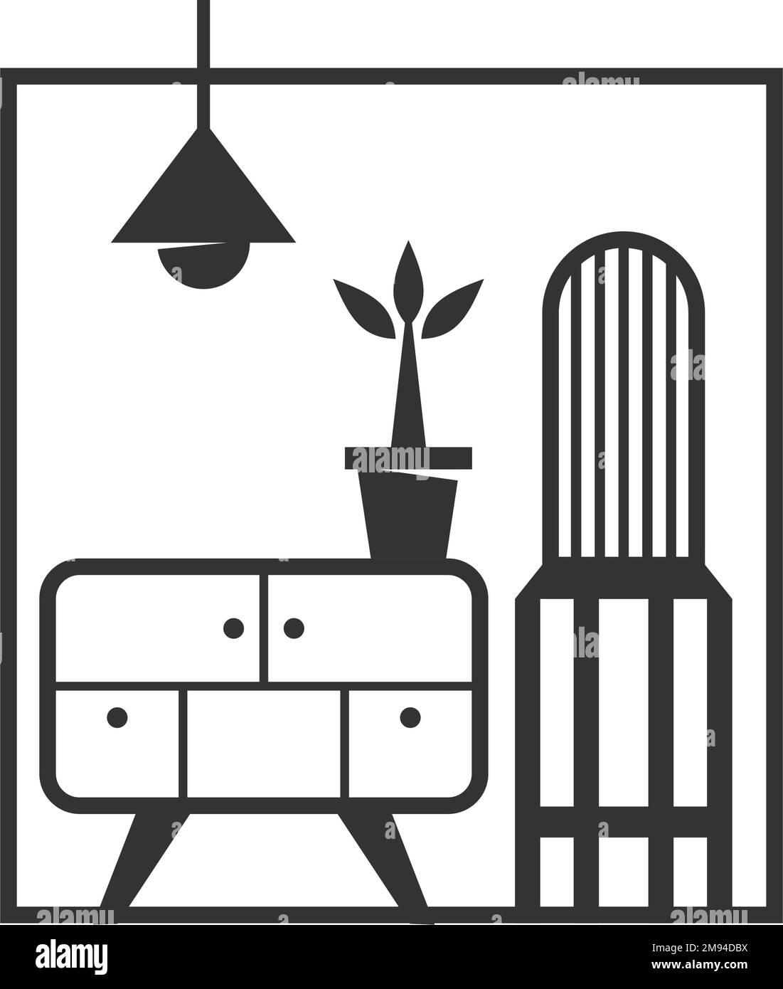 Interior furniture logo template Icon Illustration Brand Identity Stock ...