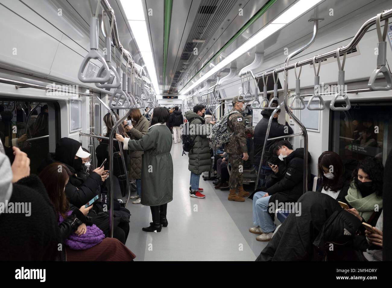 Seoul, Korea. 20th Dec, 2022. Commuters, passengers and tourists ...