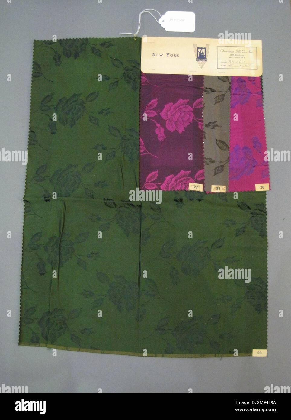 Textile Swatches Onondaga Silk Company, Inc. (1925-1981). , 1948-1959 ...