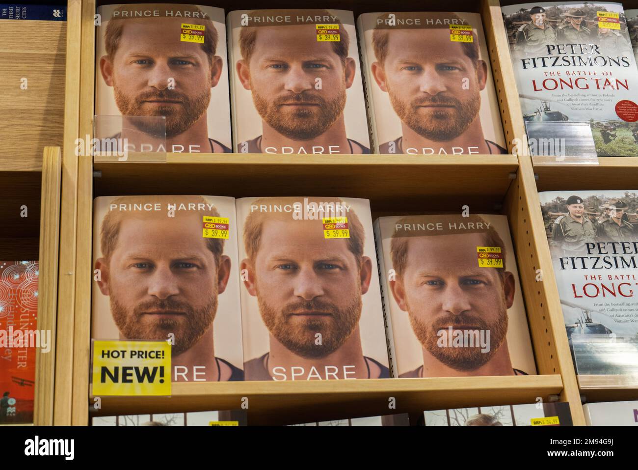 Adelaide, Australia. 17 January 2023 . Copies of Prince Harry's ...