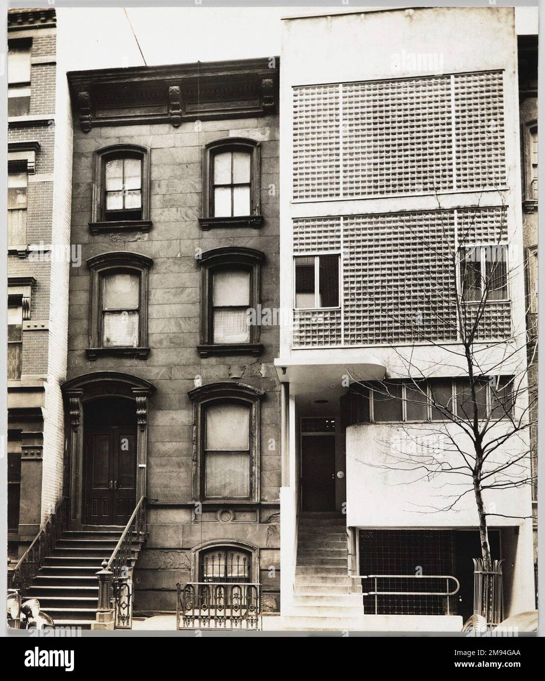 Glass Brick and Brownstone Fronts Berenice Abbott (American, 1898-1991 ...