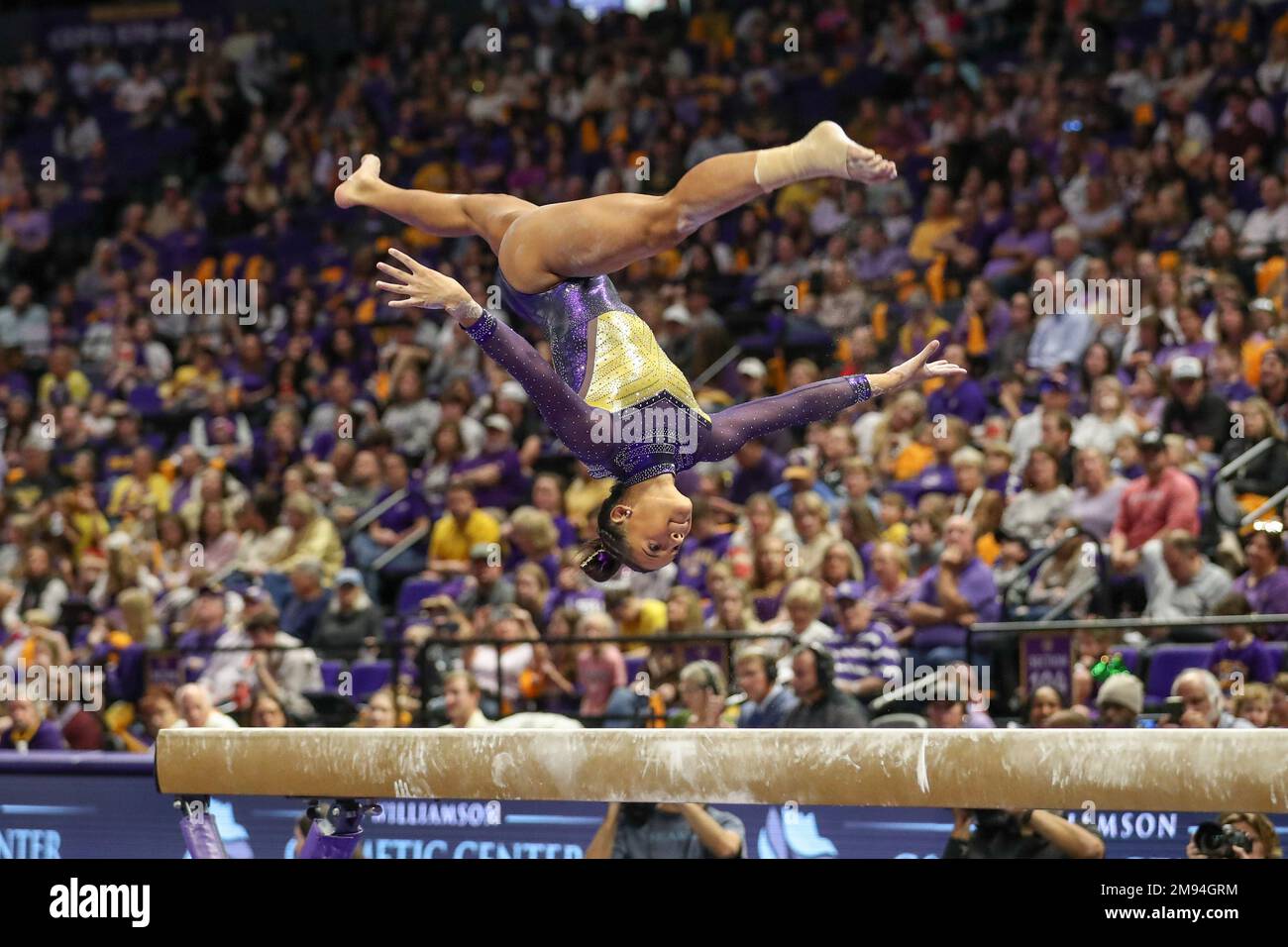 Baton Rouge, LA, USA. 16th Jan, 2023. LSU's Haleigh Bryant competes on ...
