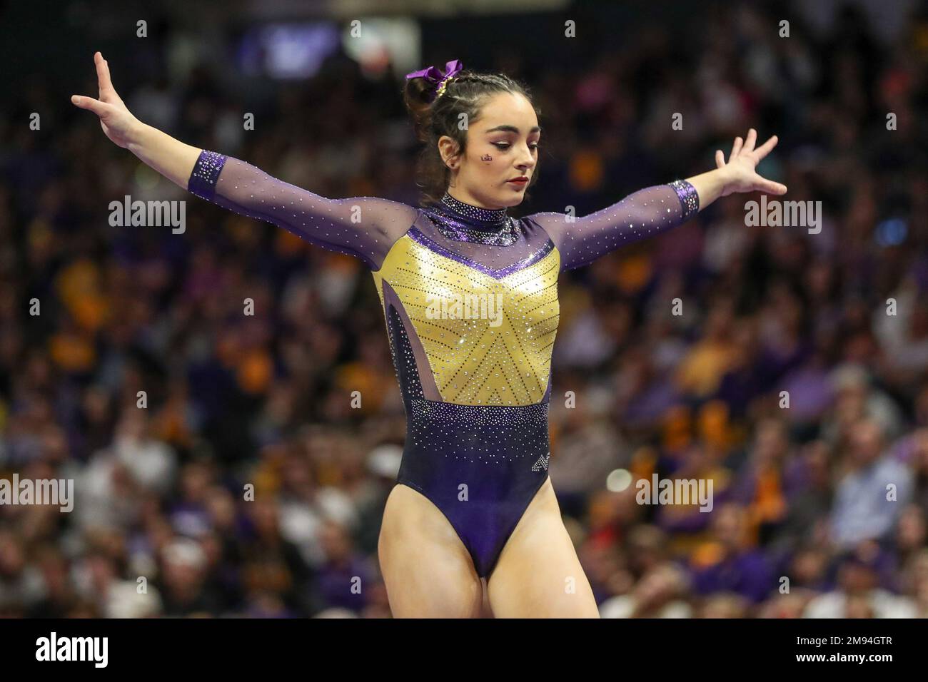 Baton Rouge, LA, USA. 16th Jan, 2023. LSU's Elena Arenas competes on ...