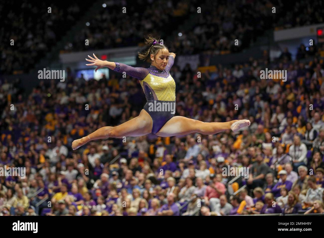 Baton Rouge, LA, USA. 16th Jan, 2023. LSU's Aleah Finnegan competes on ...
