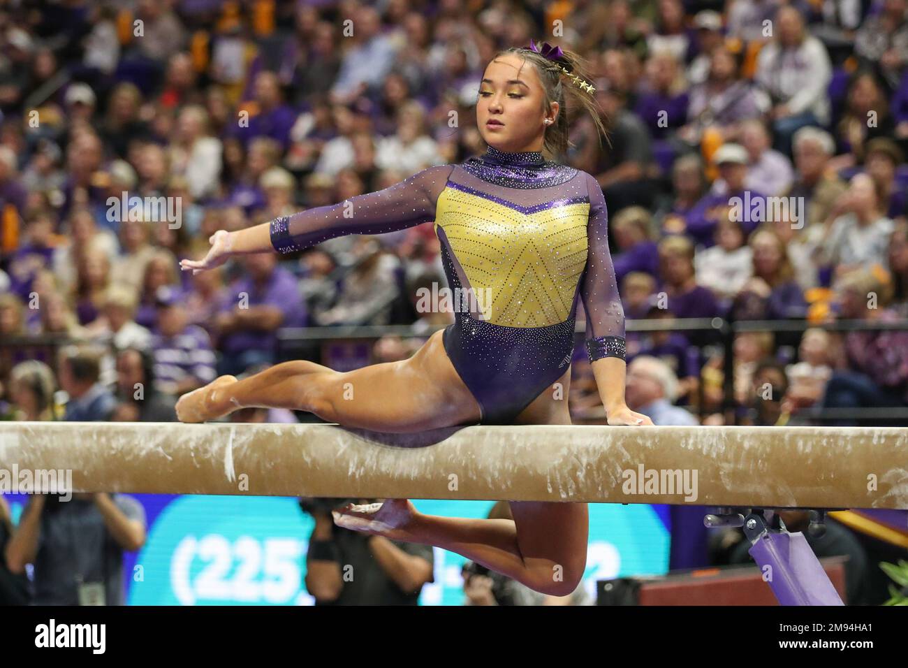 Baton Rouge, LA, USA. 16th Jan, 2023. LSU's Aleah Finnegan competes on ...