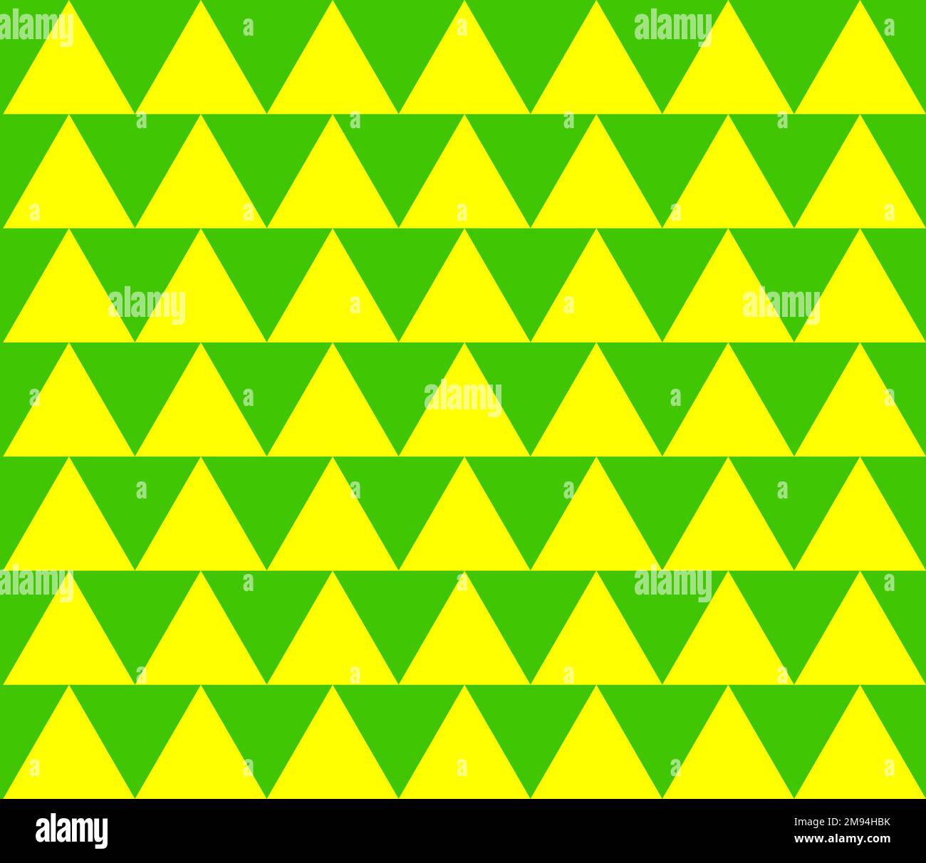 Triangles pattern with up and down heads, green and yellow colors ...