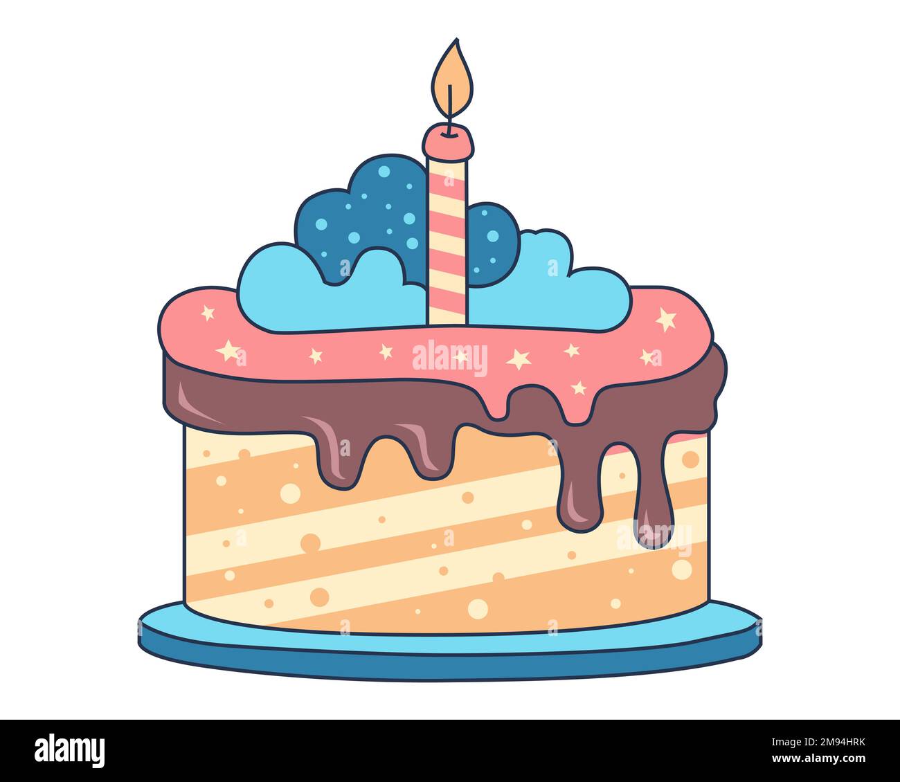Blow the candle Stock Vector Images - Alamy