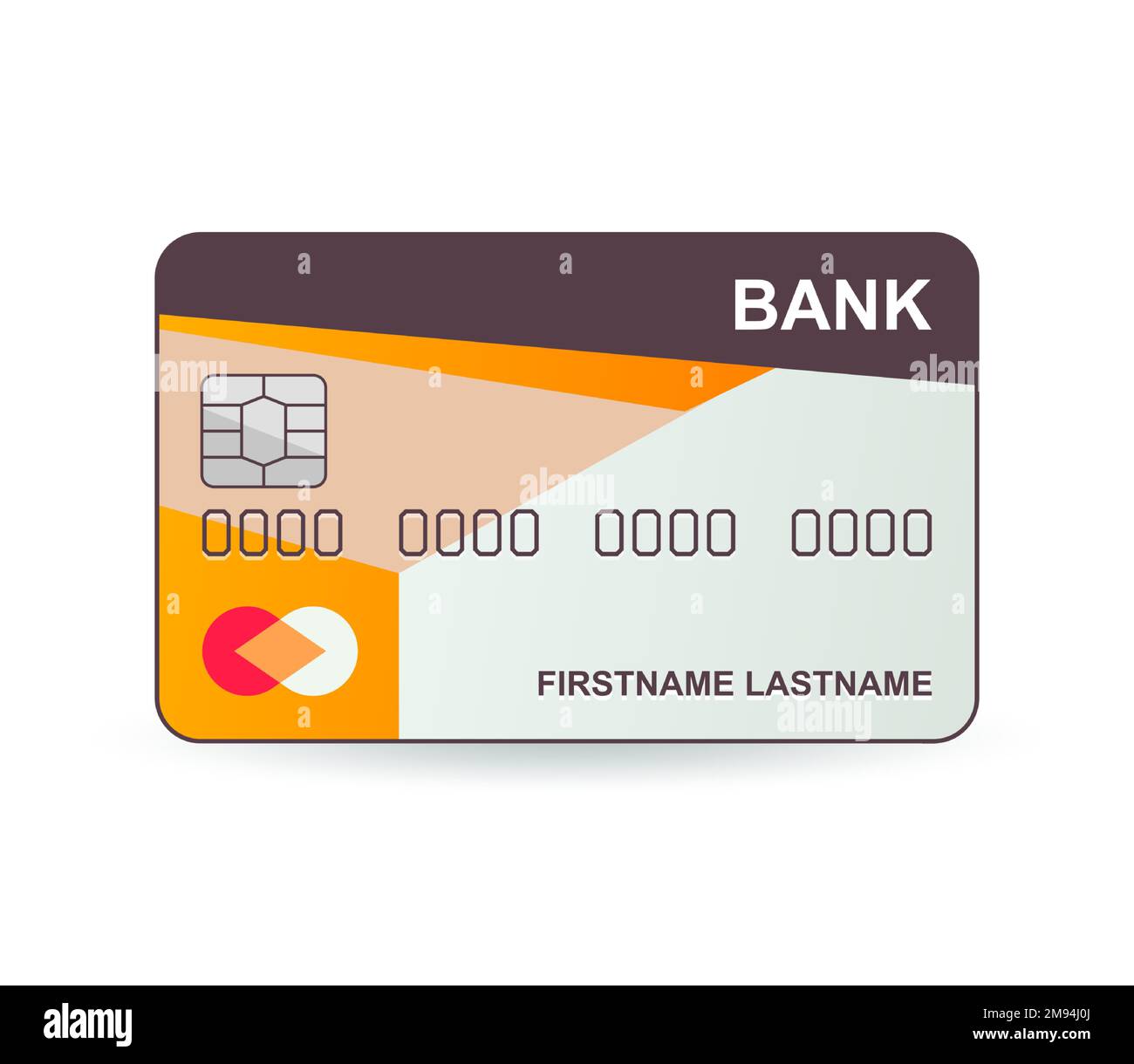 plastic bank card for purchases. flat vector illustration Stock Vector ...