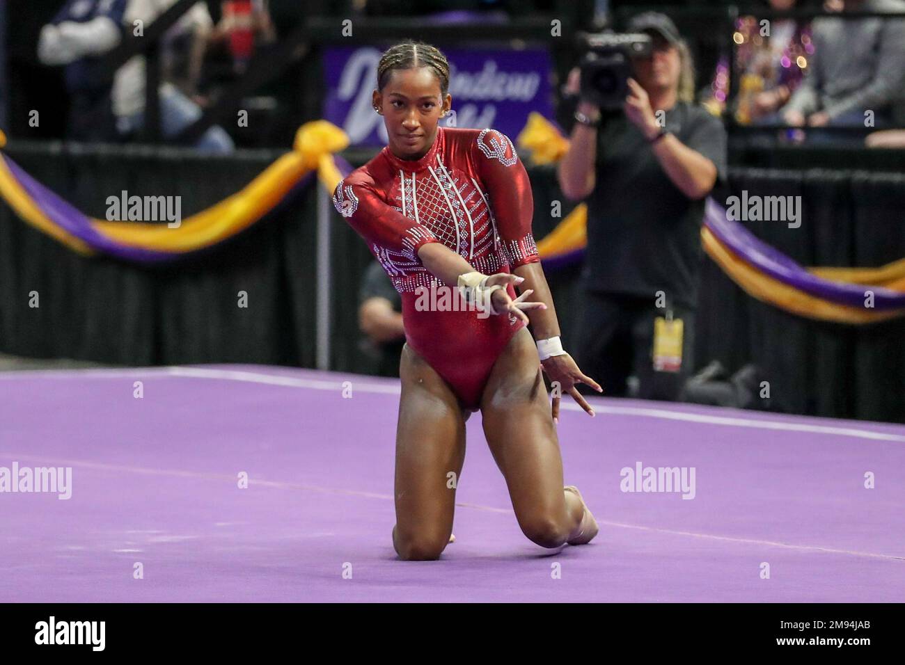 Baton Rouge, LA, USA. 16th Jan, 2023. Oklahoma's Danae Fletcher ...