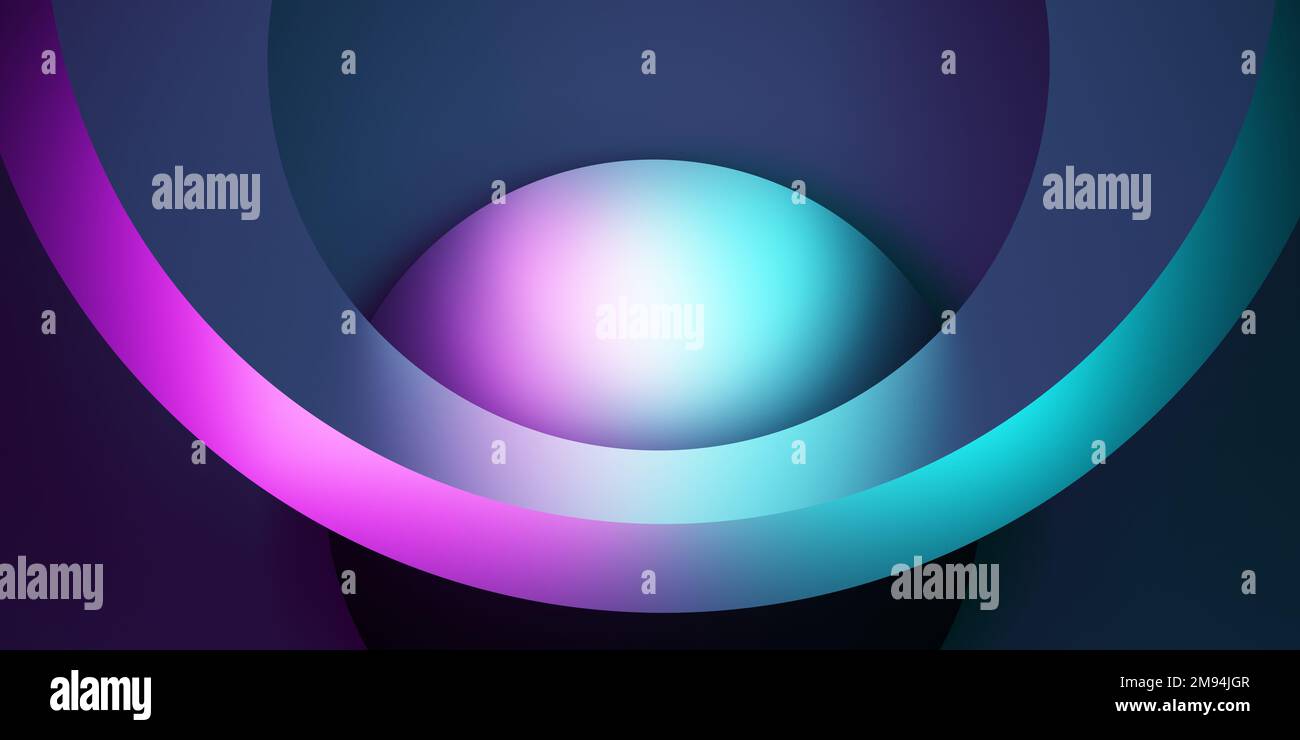 3d rendering of purple and blue abstract geometric background ...
