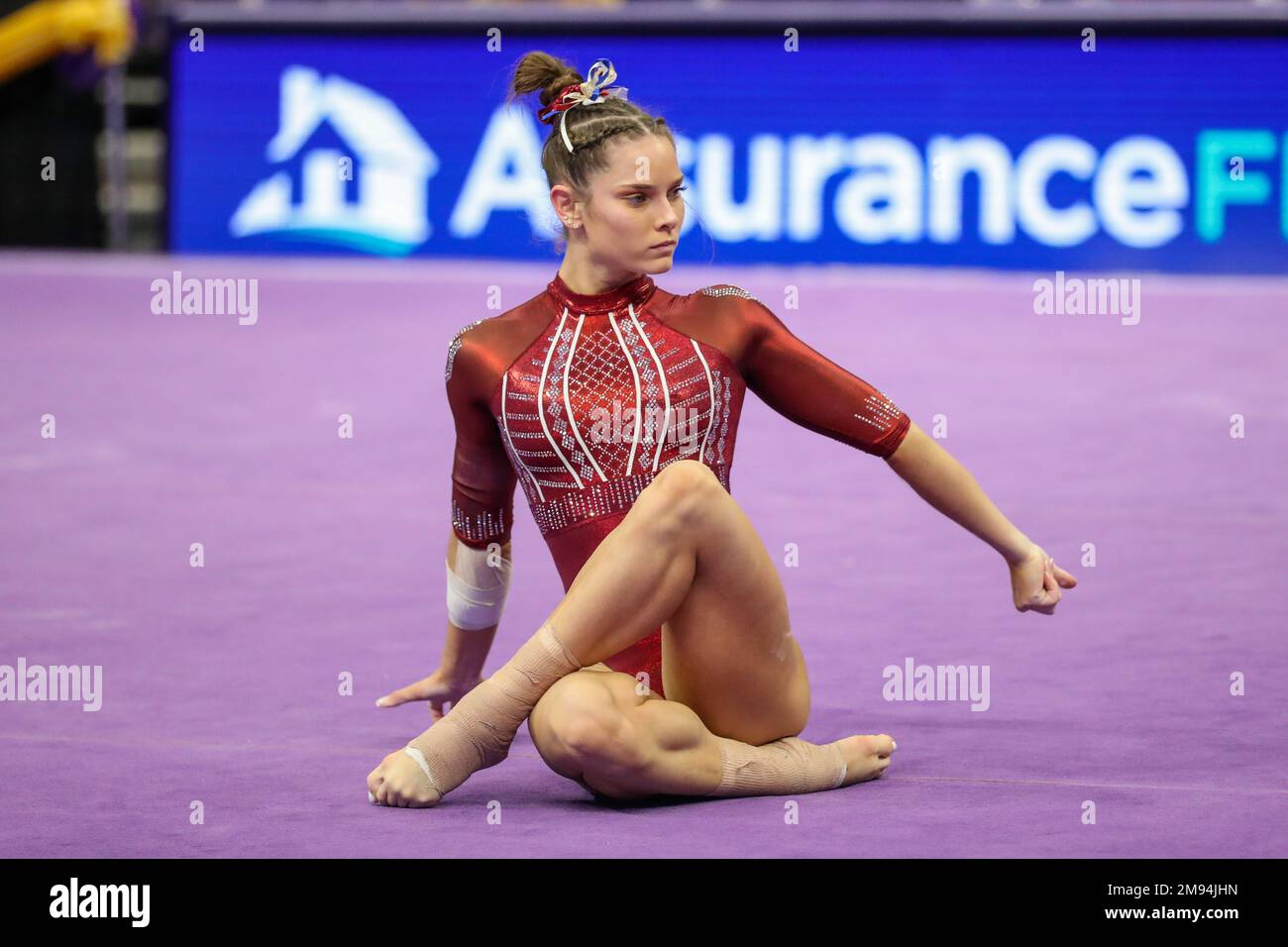 January 16, 2023: Oklahoma's Jordan Bowers performs her floor routine ...