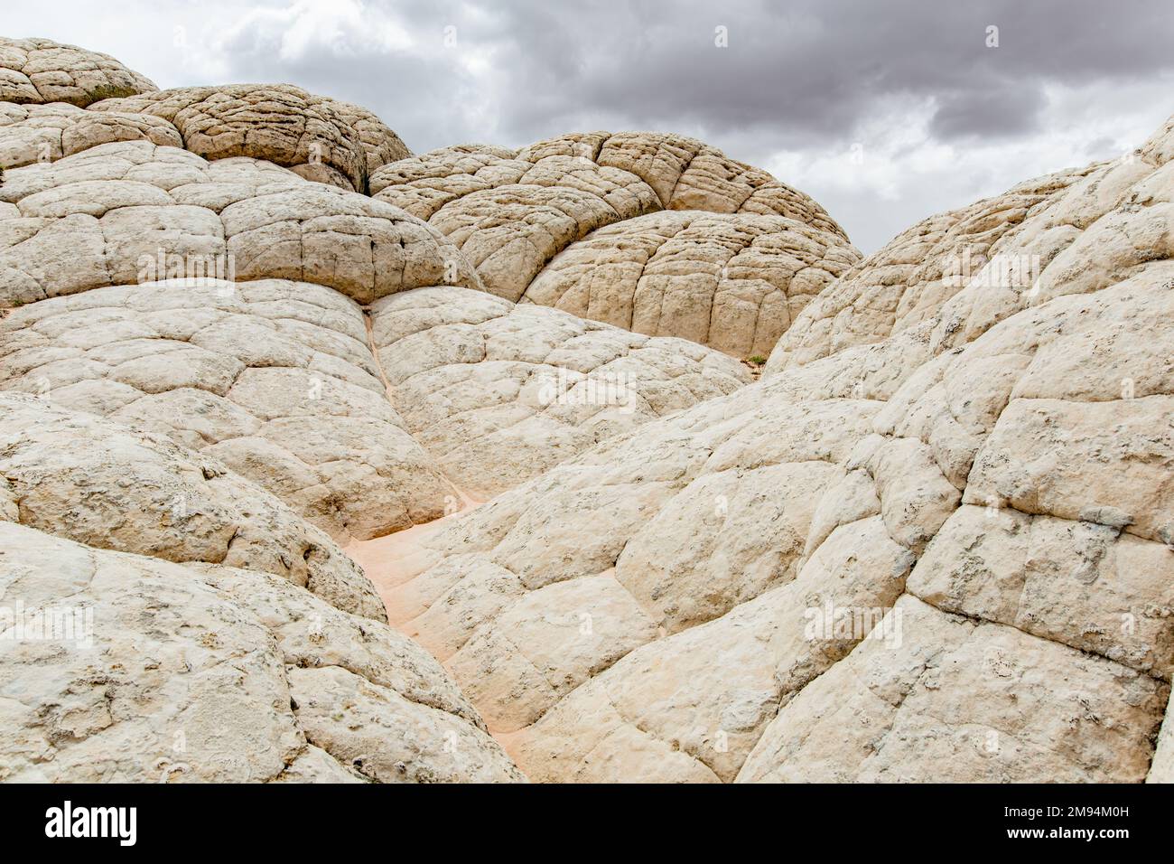 Amazing shapes and colors of moonlike sandstone formations in White ...