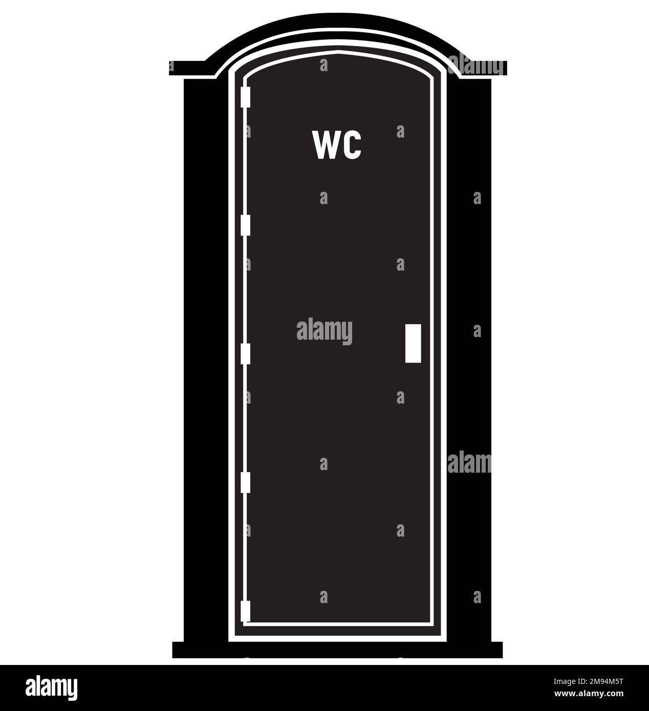 Mobile portable plastic toilet icon on white background. Restroom WC ...