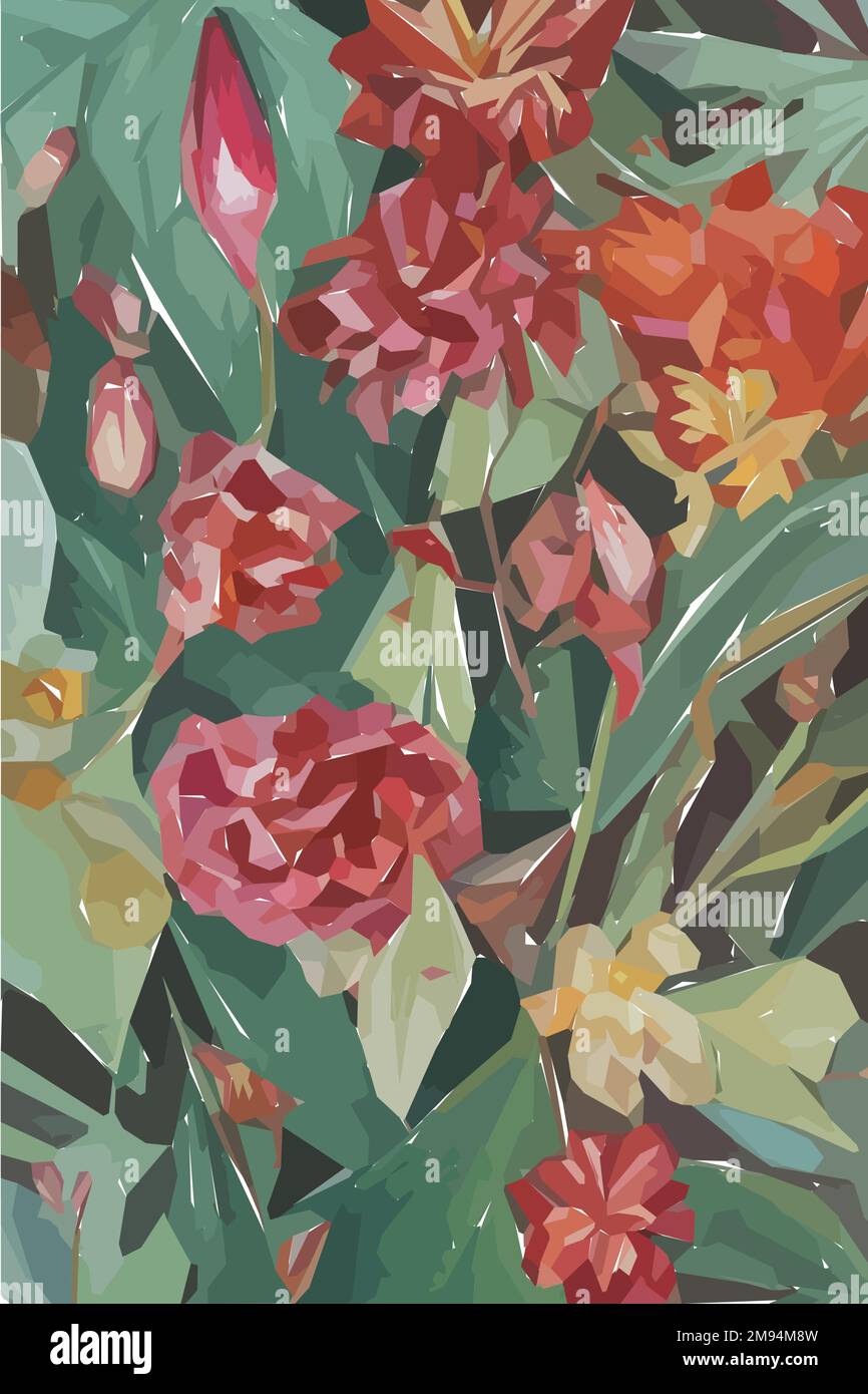 Bird, flowers, leaf, branch. Hand drawn floral watercolor vector ...