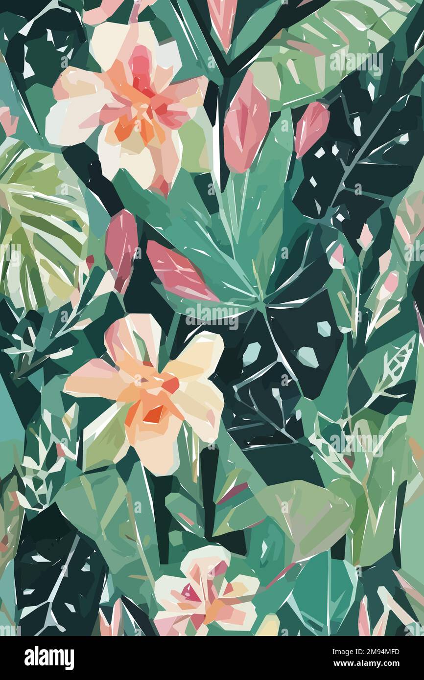 Bird, flowers, leaf, branch. Hand drawn floral watercolor vector ...