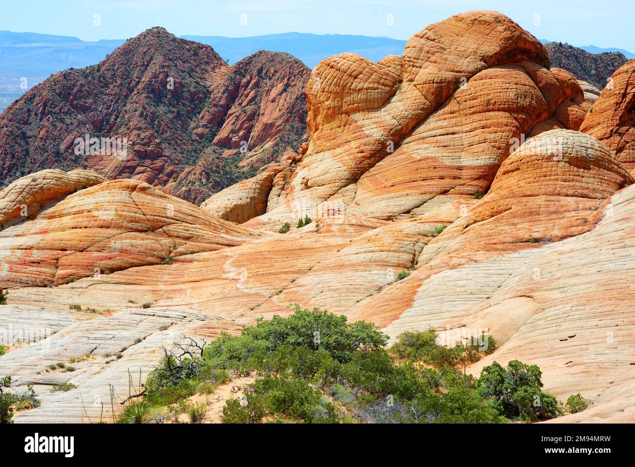 Scenic view of marvelous red and white sandstone formations of Yant ...