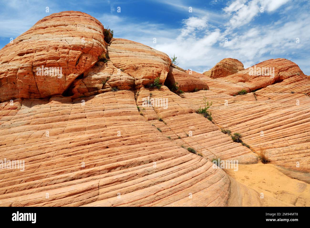 Scenic view of marvelous red and white sandstone formations of Yant ...