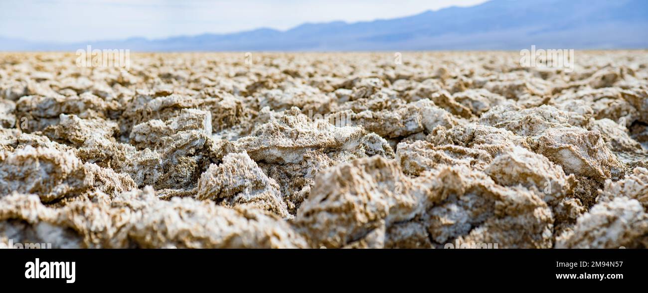 Famous salt formations at Devils Golf Course in Death Valley National ...