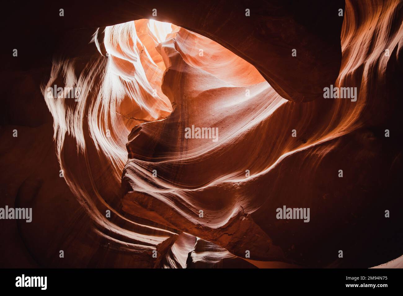 Glowing colors of Upper Antelope Canyon, the famous slot canyon in ...