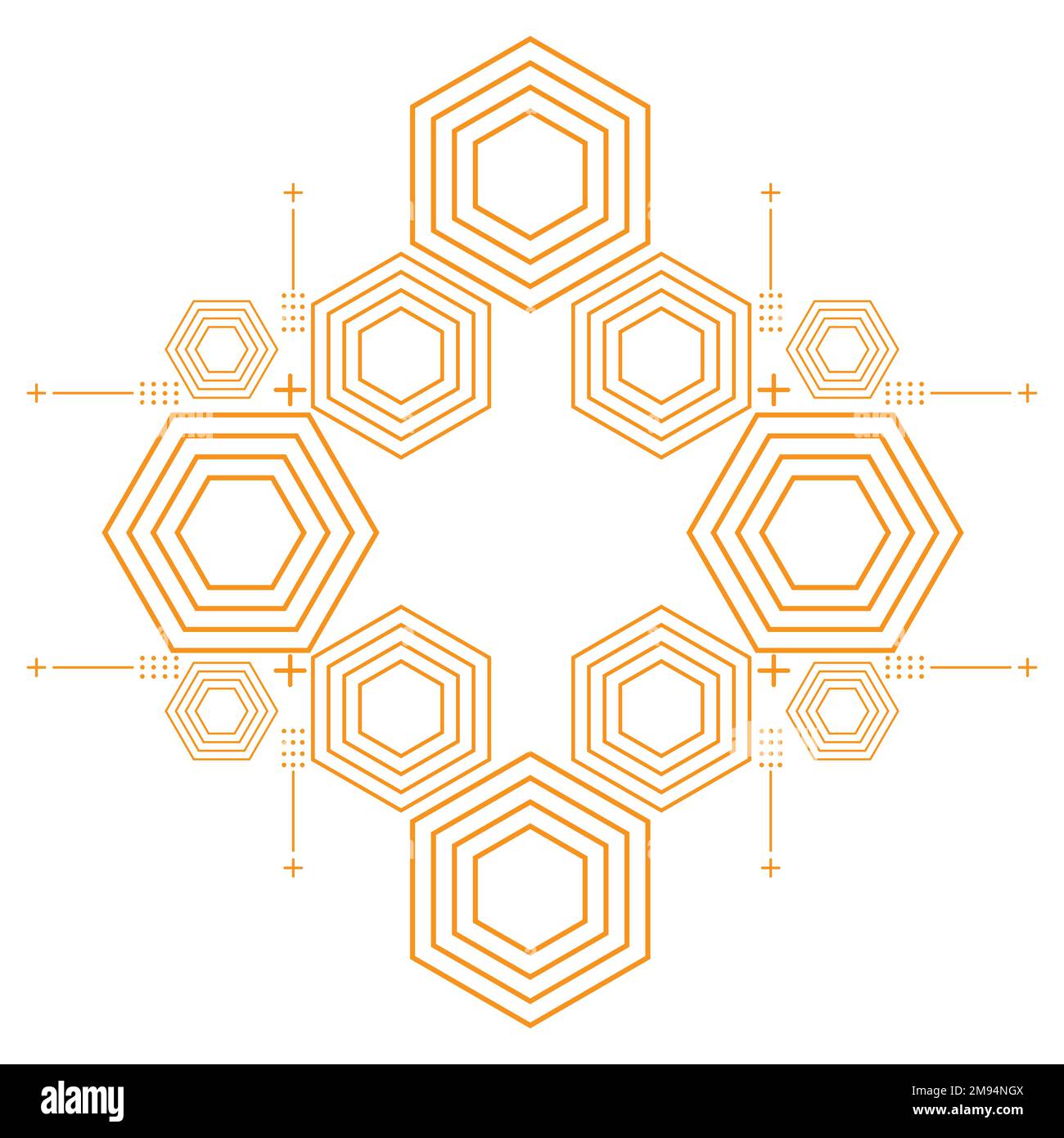 Hexagon hexagons hexagonal honeycomb pattern Cut Out Stock Images ...