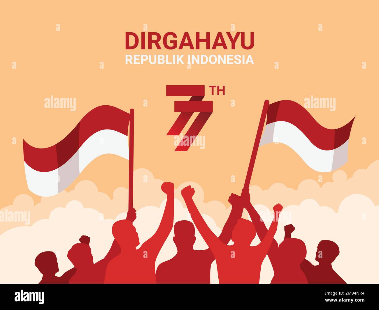 Poster Illustration of Indonesia Independence Day Flat Design ...