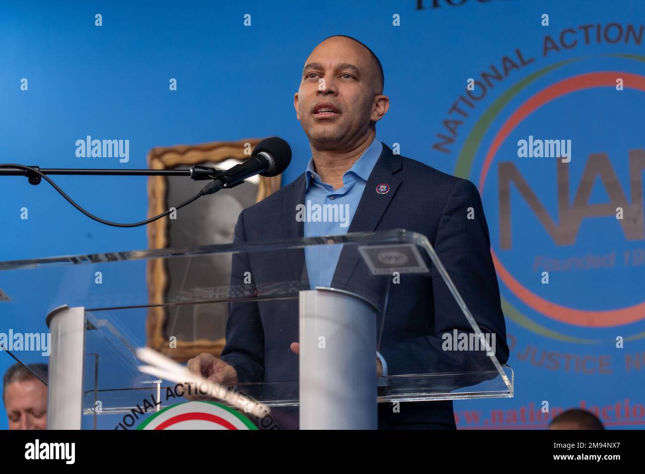 NEW YORK, NY - JANUARY 16: House Minority Leader Hakeem Jeffries (D-NY ...