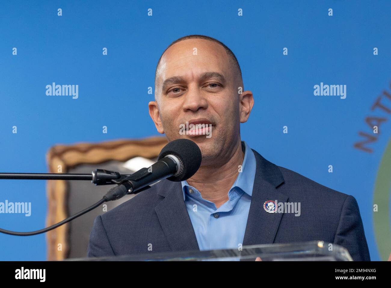 NEW YORK, NY - JANUARY 16: House Minority Leader Hakeem Jeffries (D-NY ...