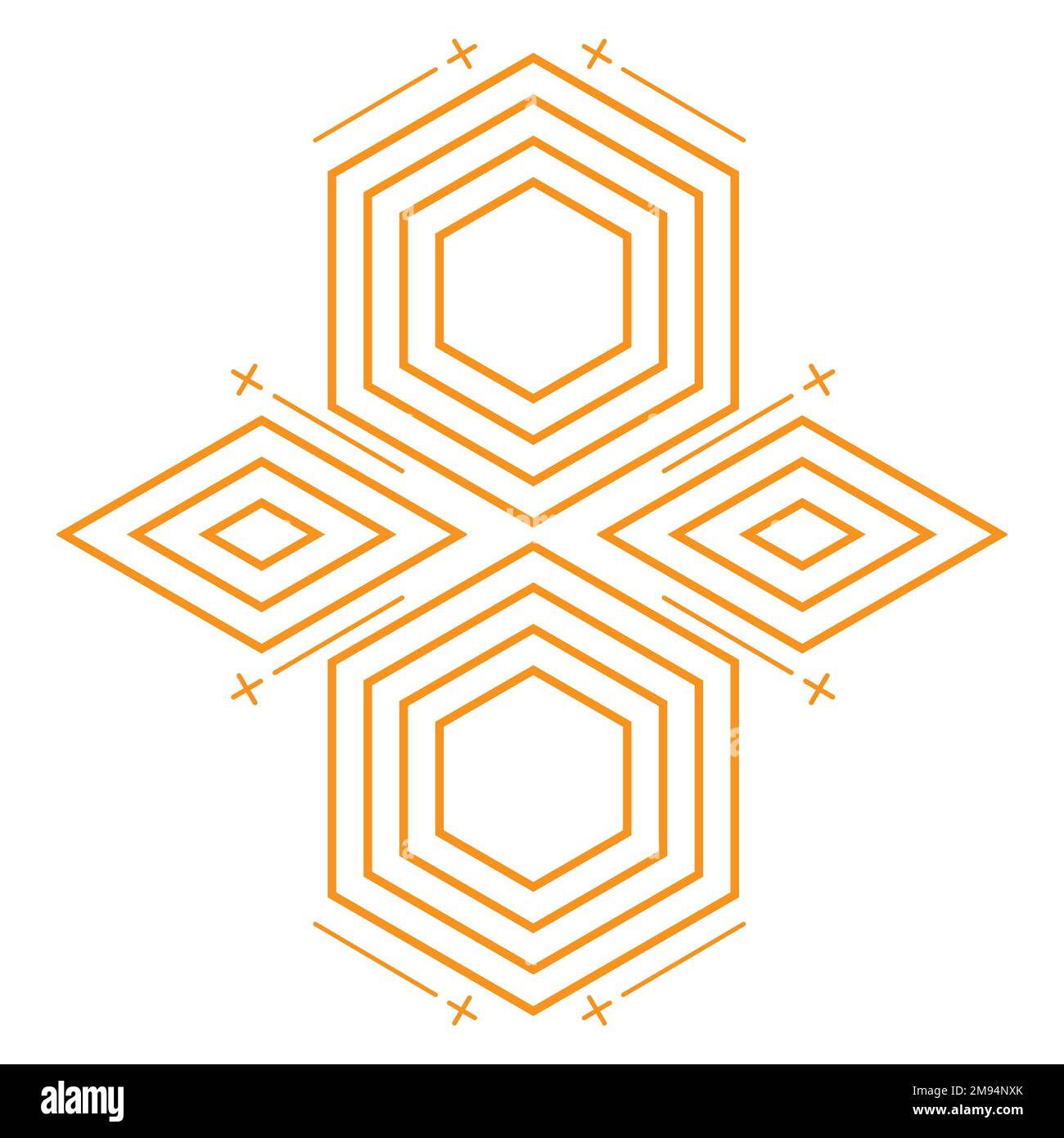 modern geometric hexagonal shape design element Stock Photo - Alamy