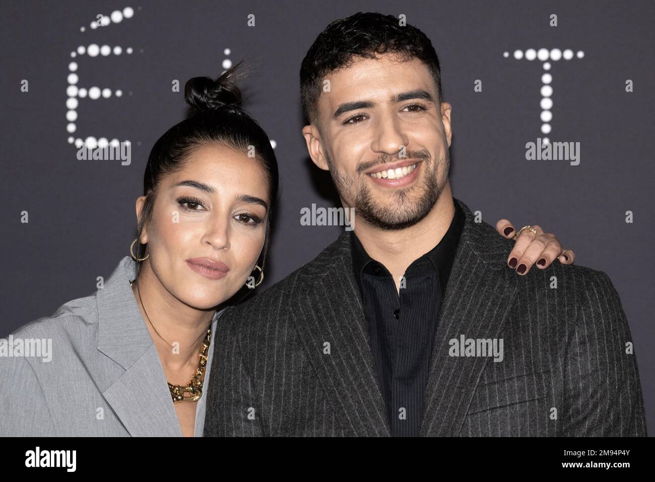 Leila Bekhti and Shain Boumedine attend the Cesar - Revelations 2023 at ...