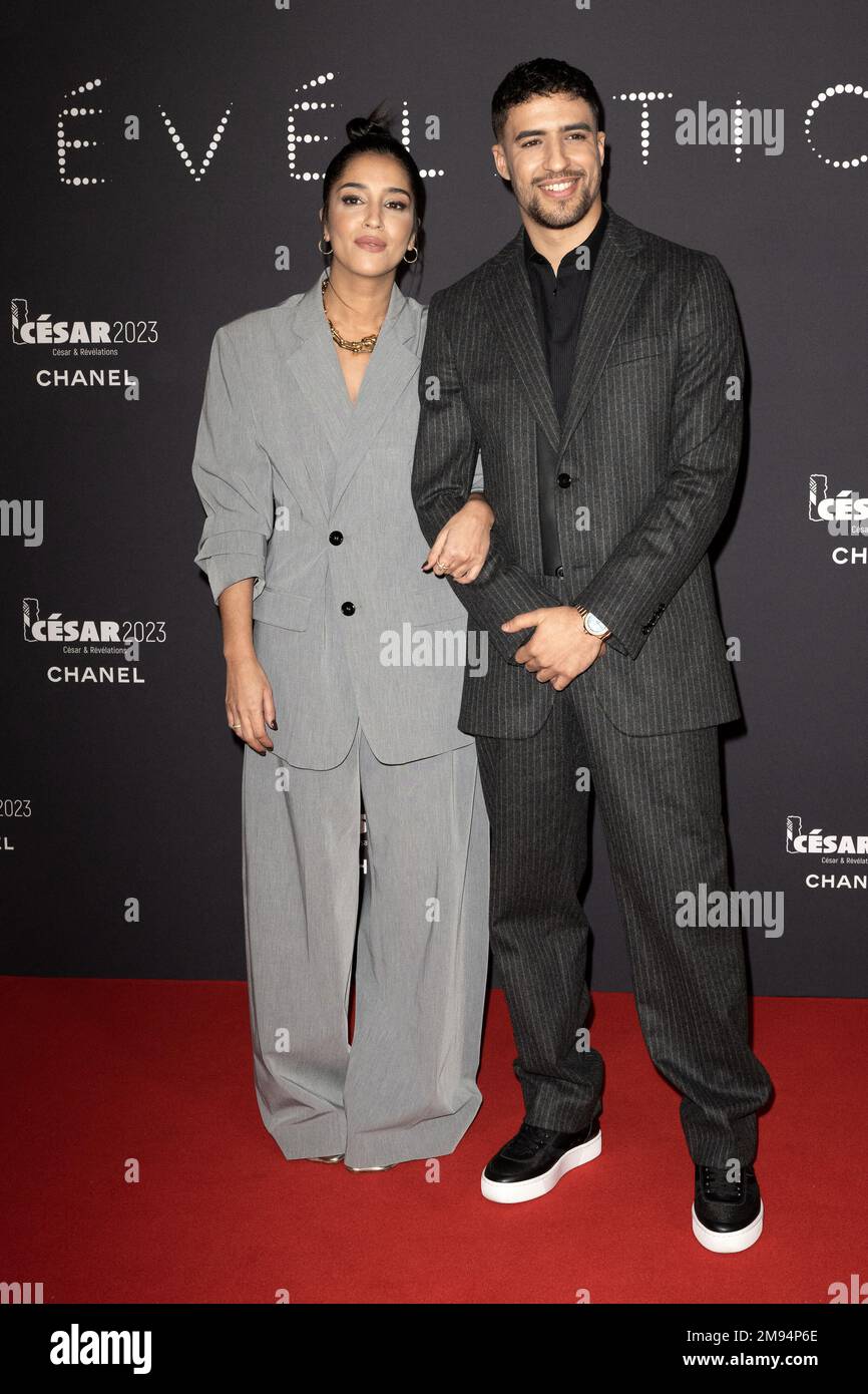 Leila Bekhti and Shain Boumedine attend the Cesar - Revelations 2023 at ...