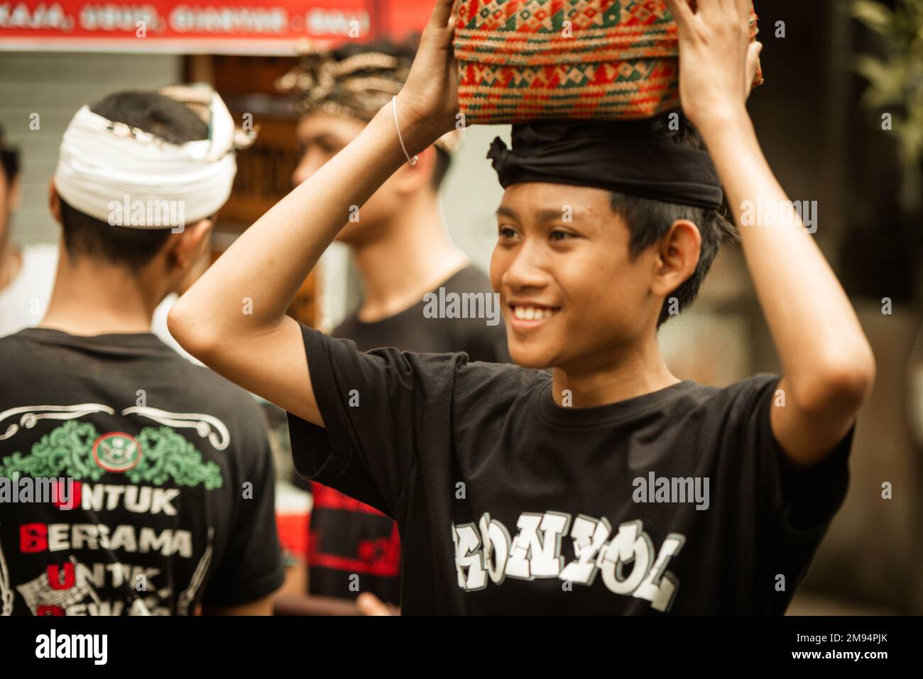 Traditional celebration ritual in Bali, Indonesia. Traditional Balinese ...