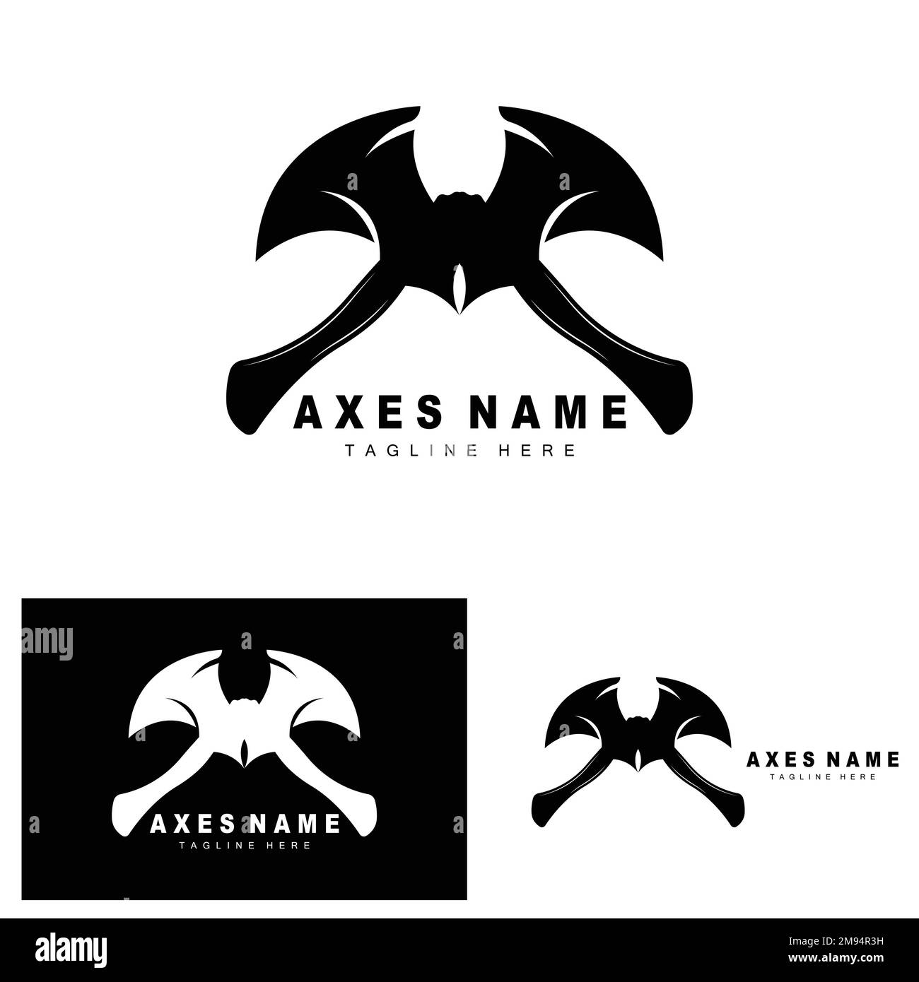 Ax Logo Design, War Tool Illustration and Woodcutter Vector Stock ...
