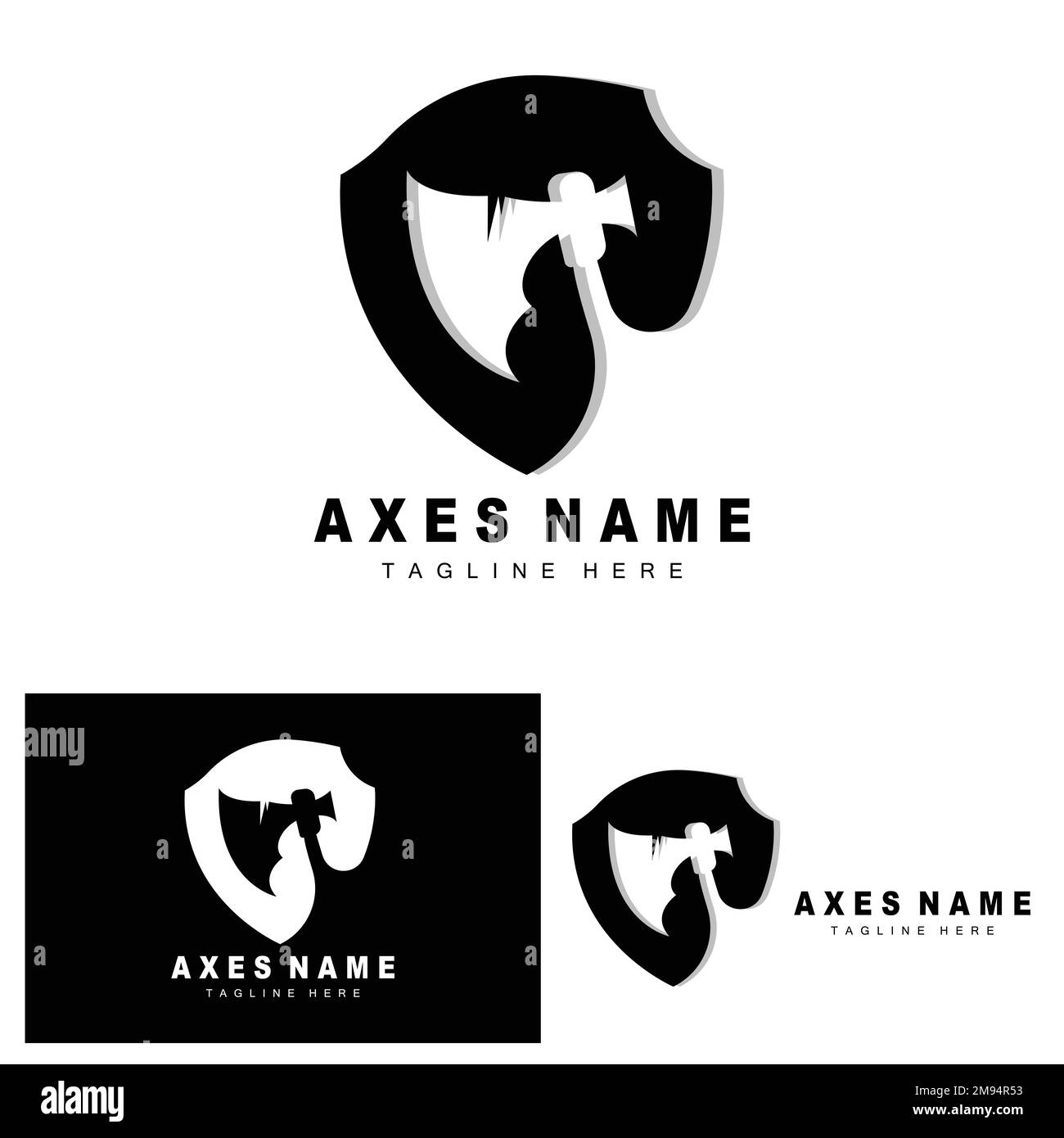 Ax Logo Design, War Tool Illustration and Woodcutter Vector Stock ...