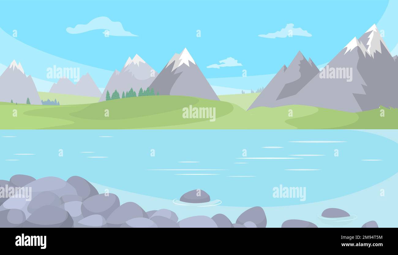 Freshwater stream alps Stock Vector Images - Alamy