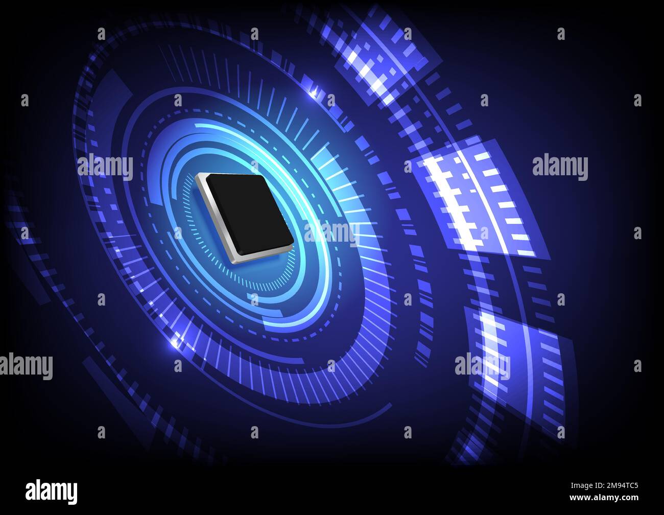 Abstract microchip on technology background. Vector illustration Stock ...