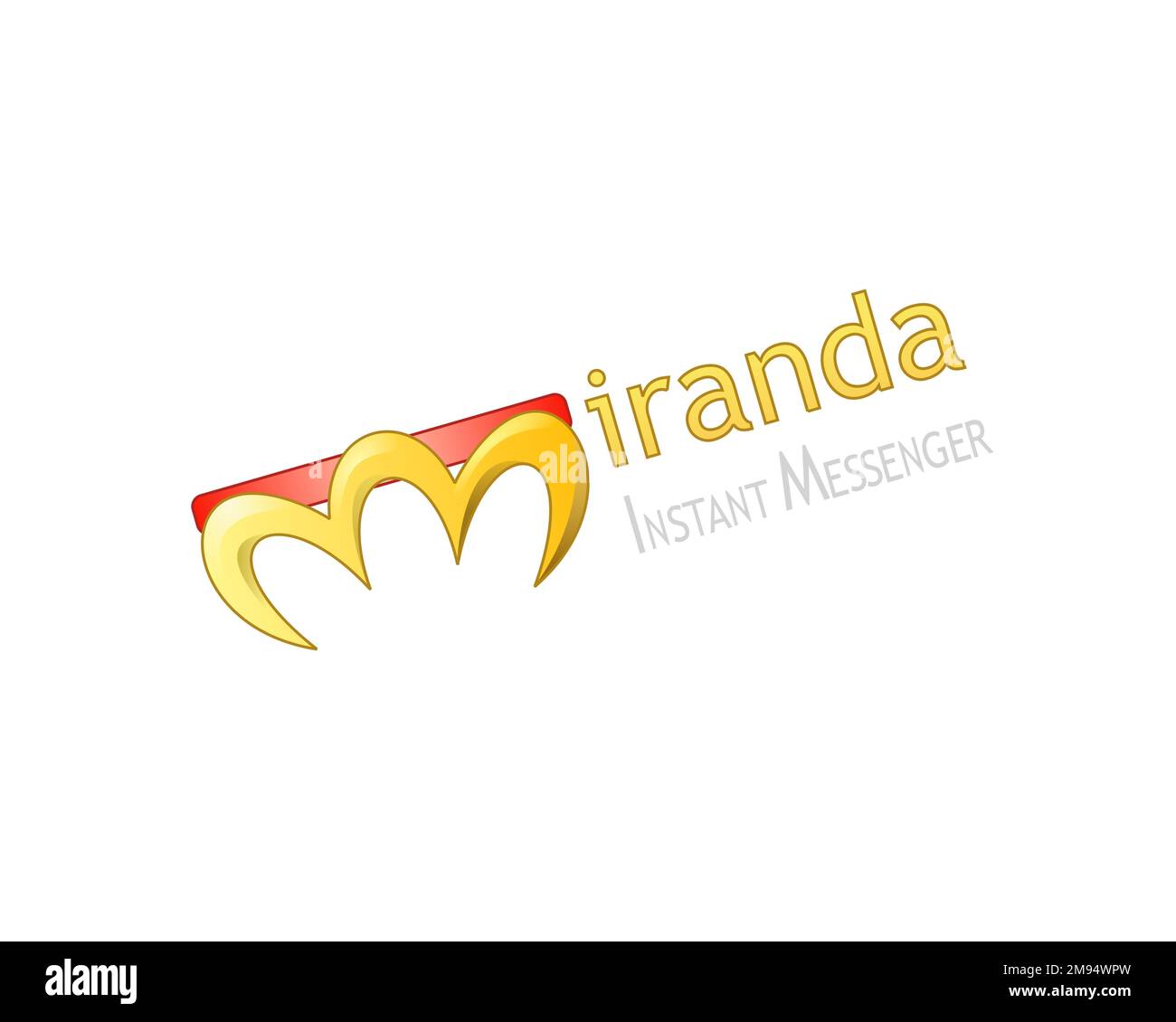 Miranda IM, rotated logo, white background Stock Photo - Alamy