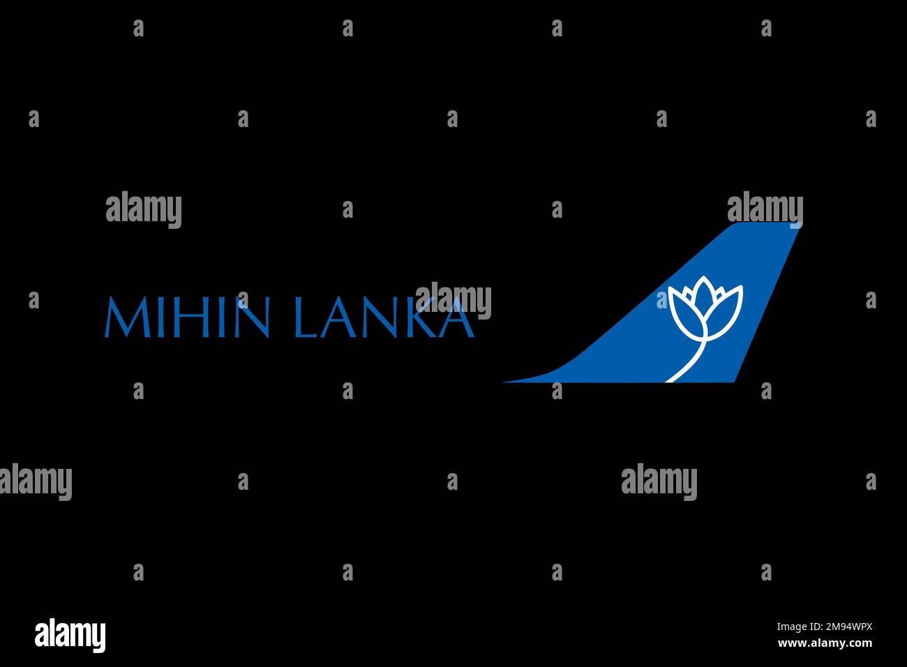 Mihin Lanka, Logo, Black background Stock Photo - Alamy