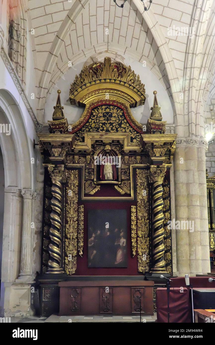 Interior view, side altar left, Cathedral of Santa Maria la Menor ...