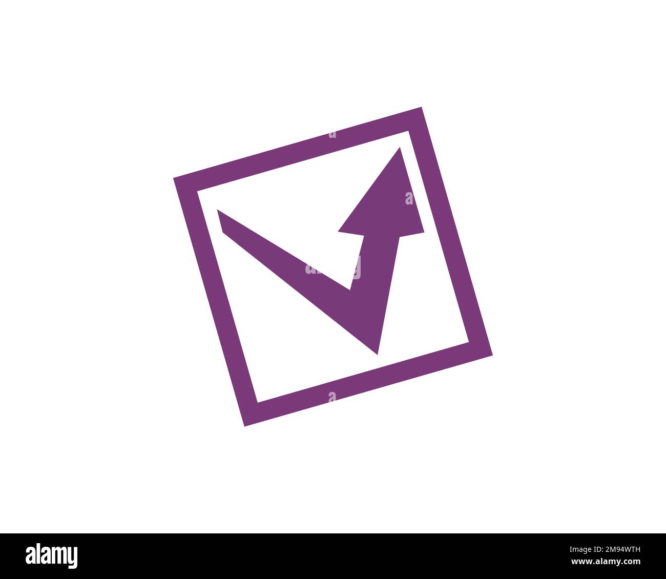 Microsoft Vizact, rotated logo, white background Stock Photo - Alamy