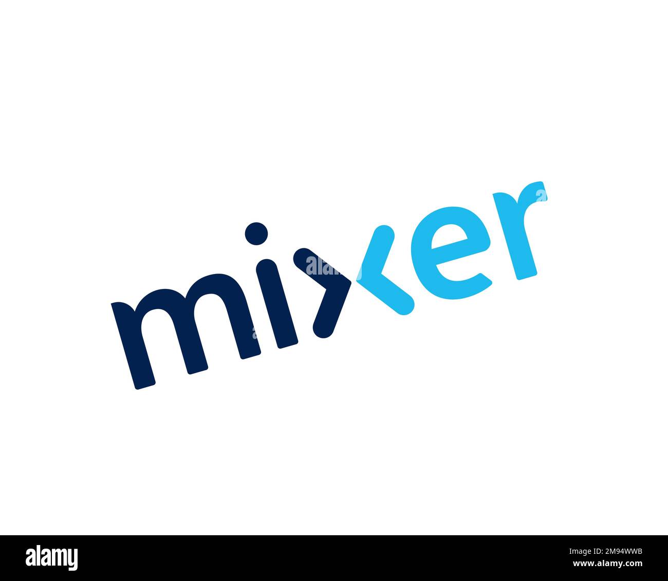 Mixer service, rotated logo, white background Stock Photo - Alamy