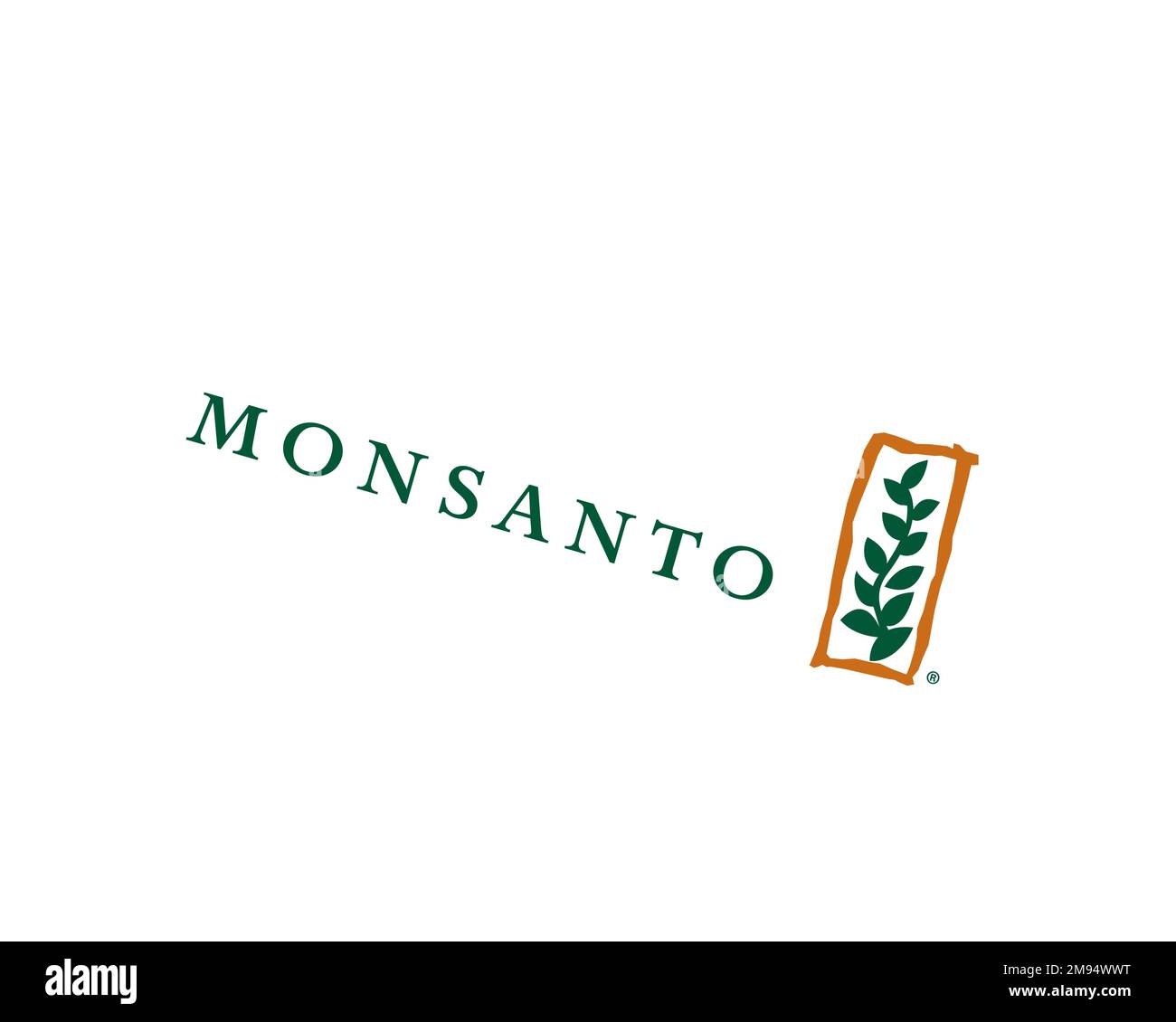 Monsanto, rotated logo, white background B Stock Photo - Alamy