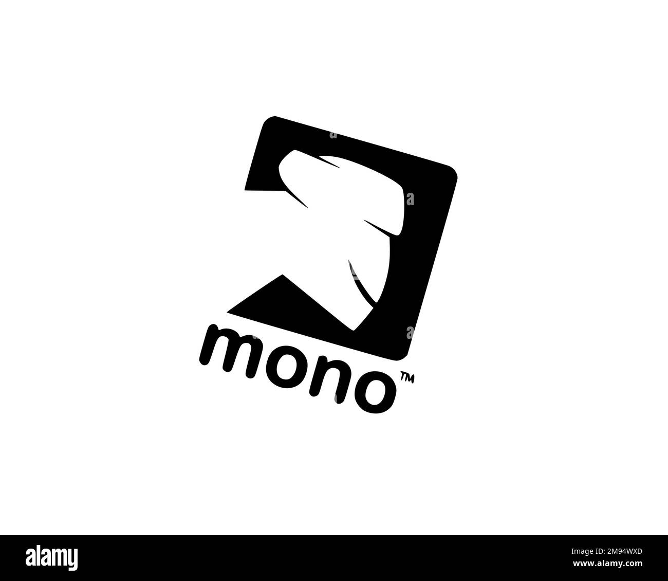 Mono software, rotated logo, white background B Stock Photo - Alamy