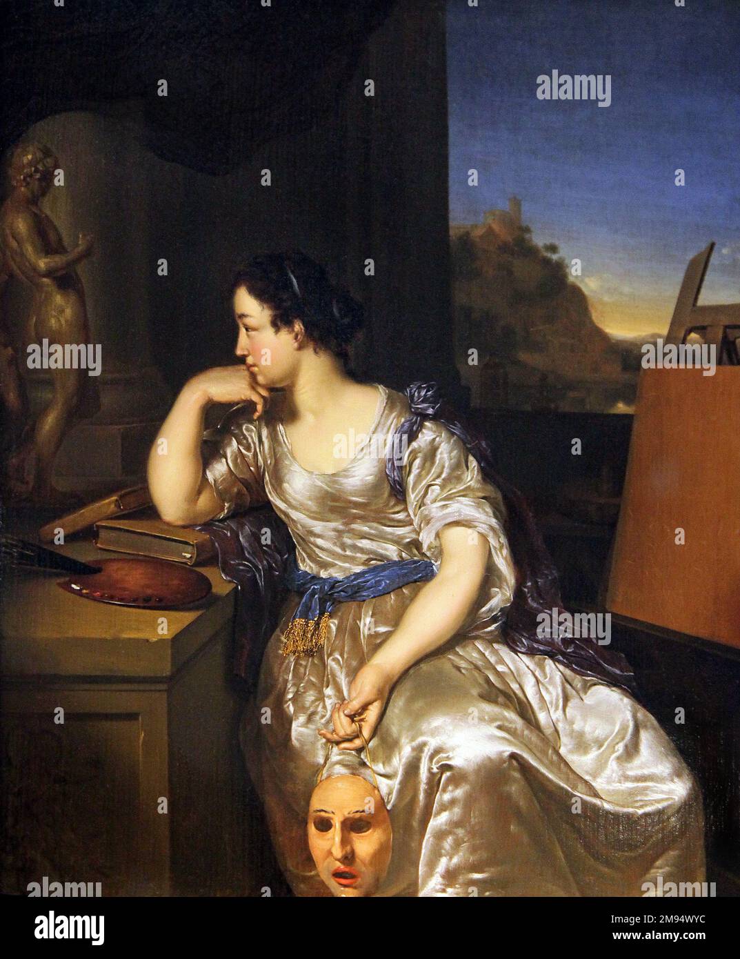 The Art of Painting (Pictura) (c.1680?) by Jan van Mieris (1660-1690 Stock Photo - Alamy