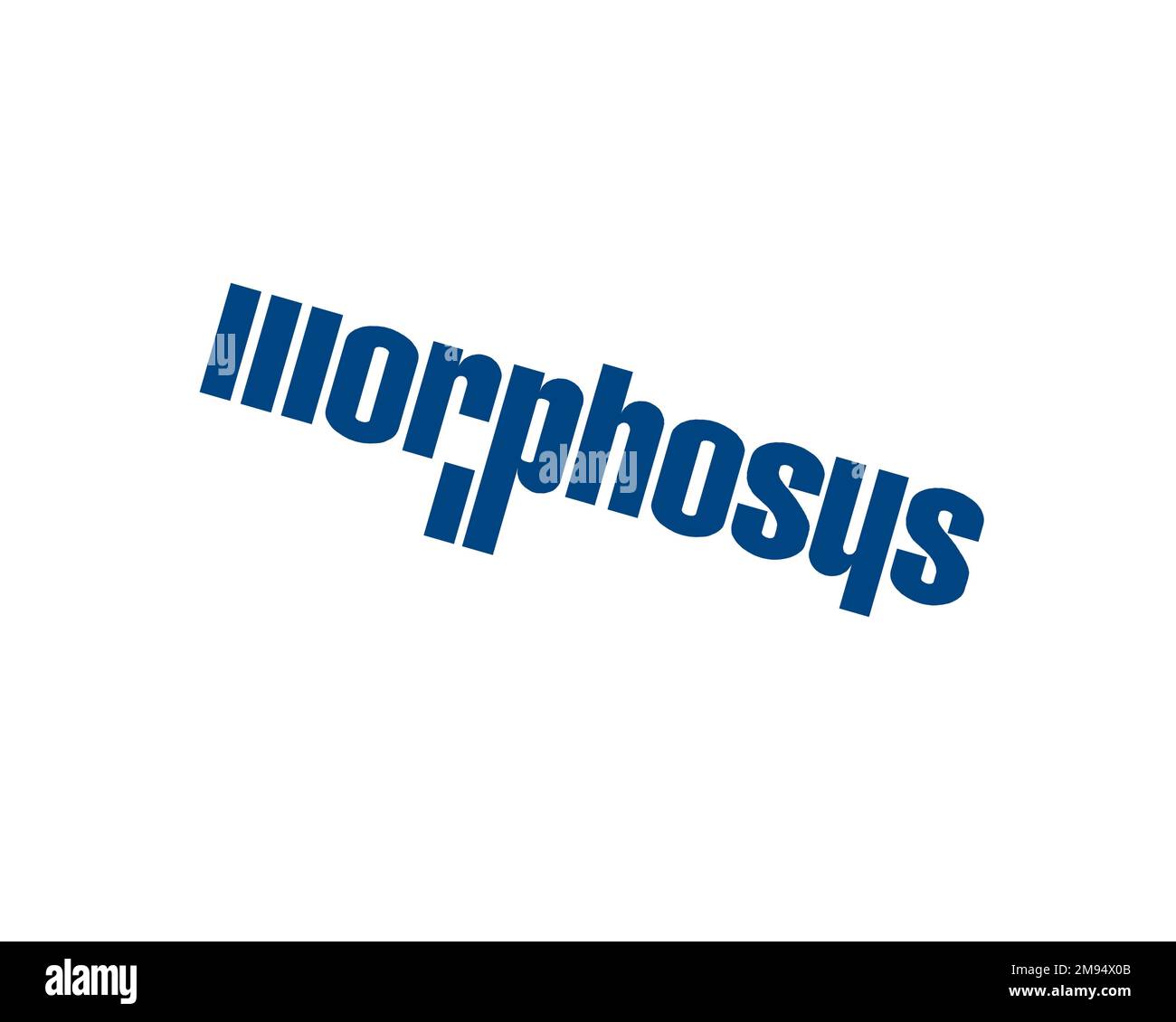 MorphoSys, rotated logo, white background B Stock Photo - Alamy