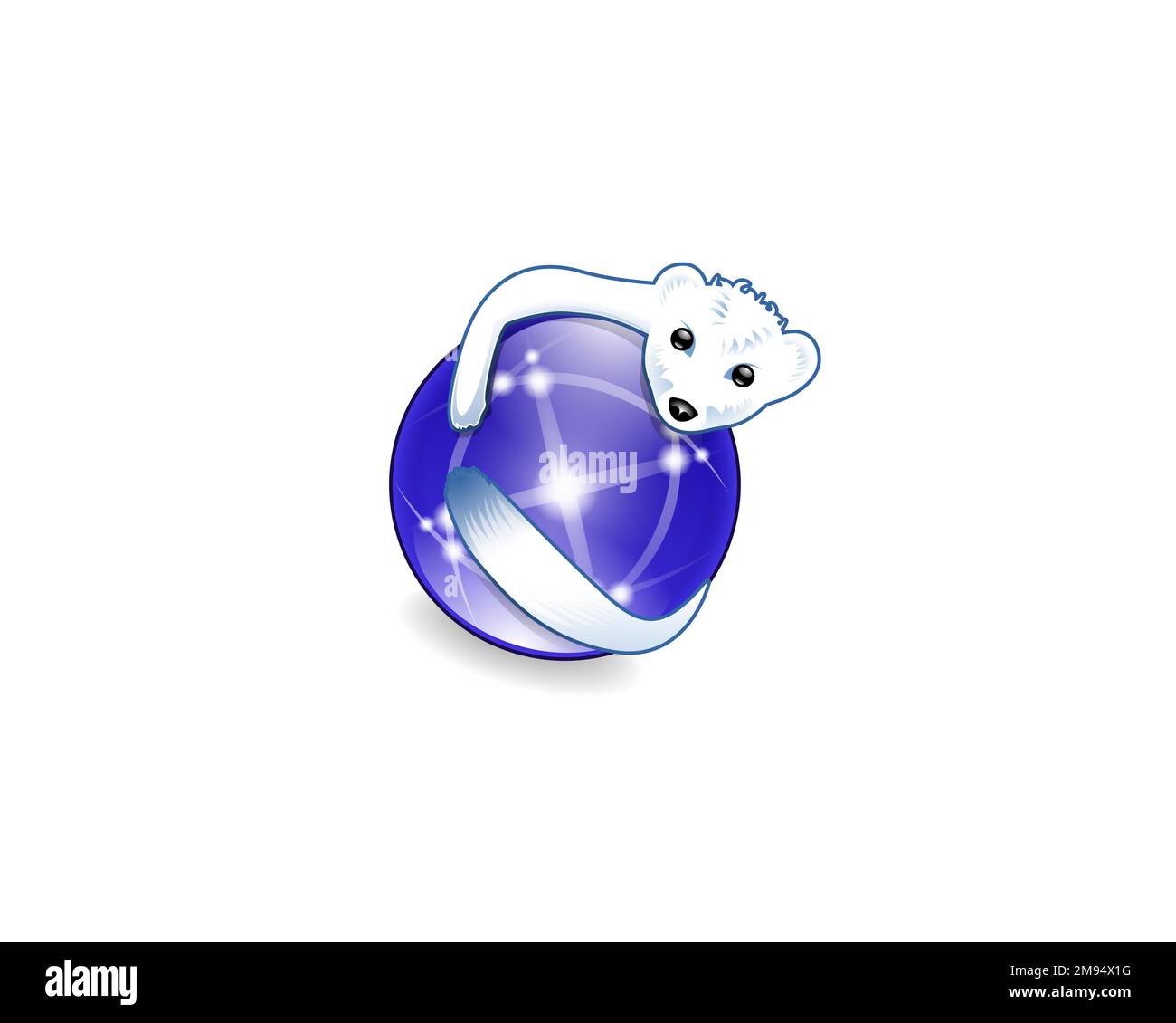Mozilla software rebranded by Debian, rotated logo, white background B ...