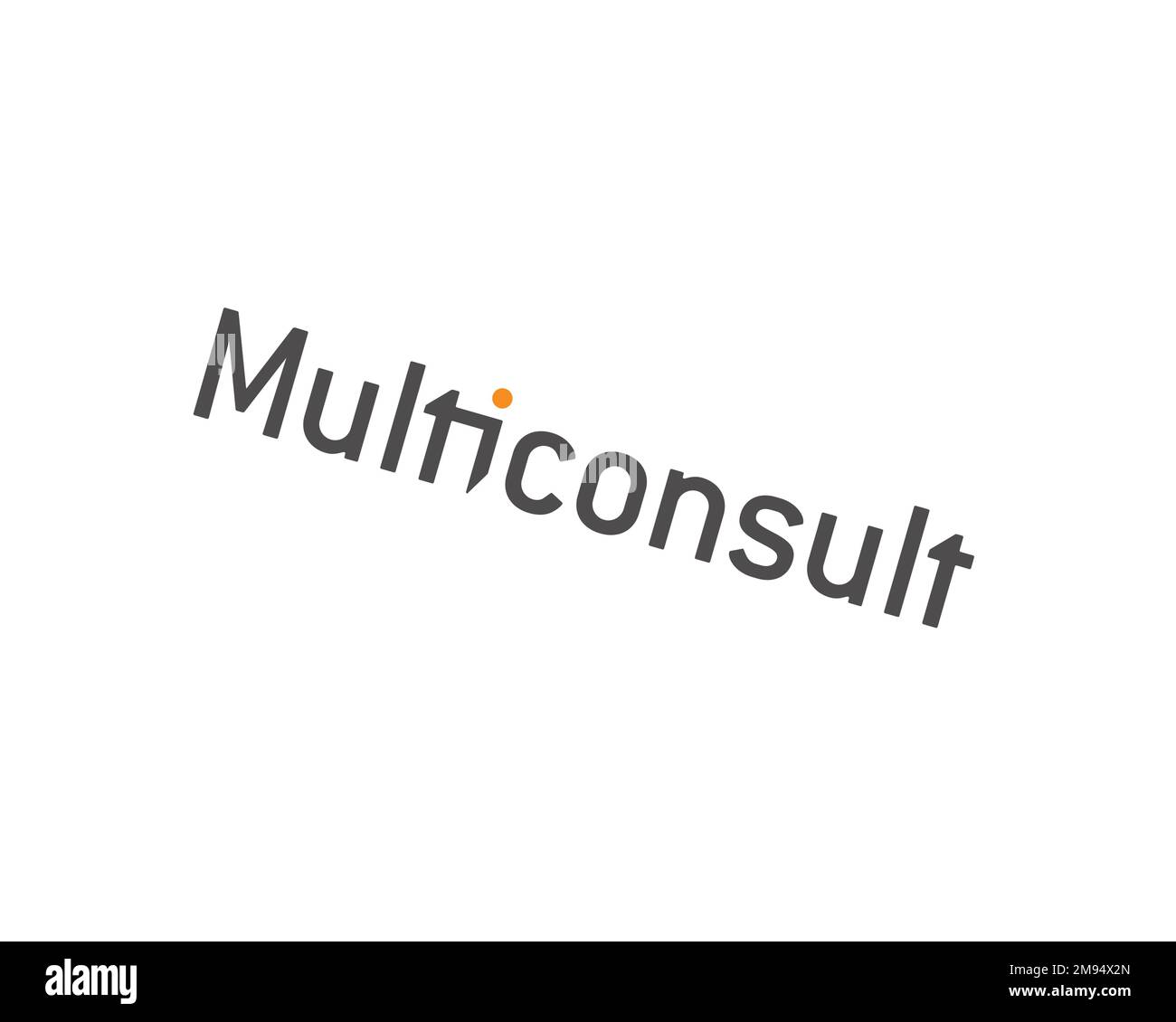 Multiconsult, rotated logo, white background B Stock Photo - Alamy